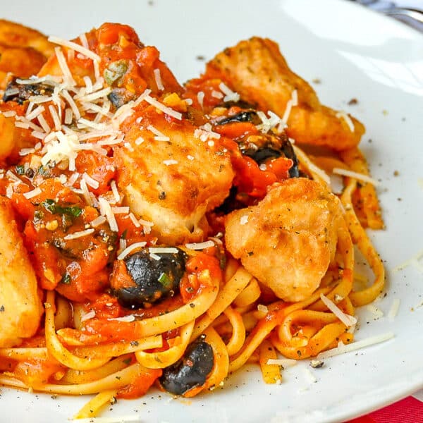 Cod Puttanesca, an incredibly delicious 30 minute everyday meal.