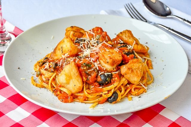 Cod Puttanesca, an incredibly delicious 30 minute everyday meal.