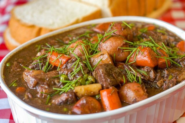 Burgundy Beef Stew. Old fashioned, slow cooked comfort food perfection!