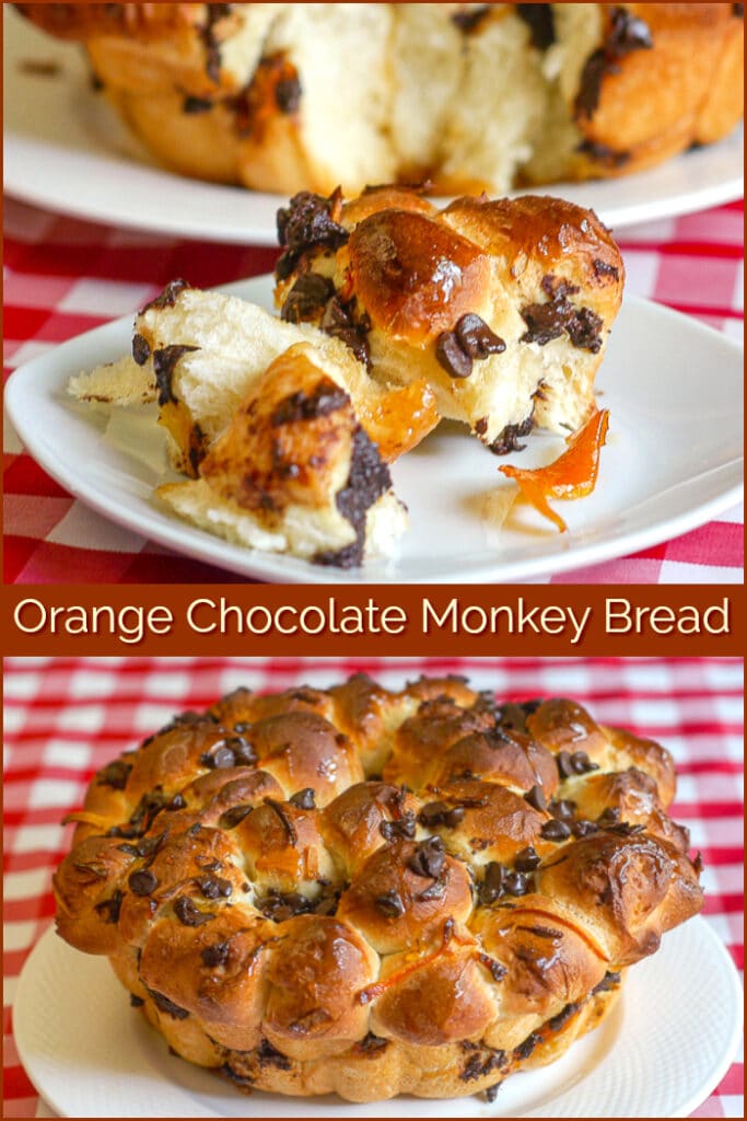 Orange Chocolate Monkey Bread a.k.a. Bubble Bread or Pull Apart Bread