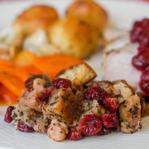 Cranberry Apple Stuffing - perfect for chicken, turkey or pork!
