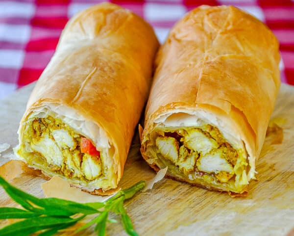 Phyllo Curry Chicken. Make it as a main course or as party finger food.