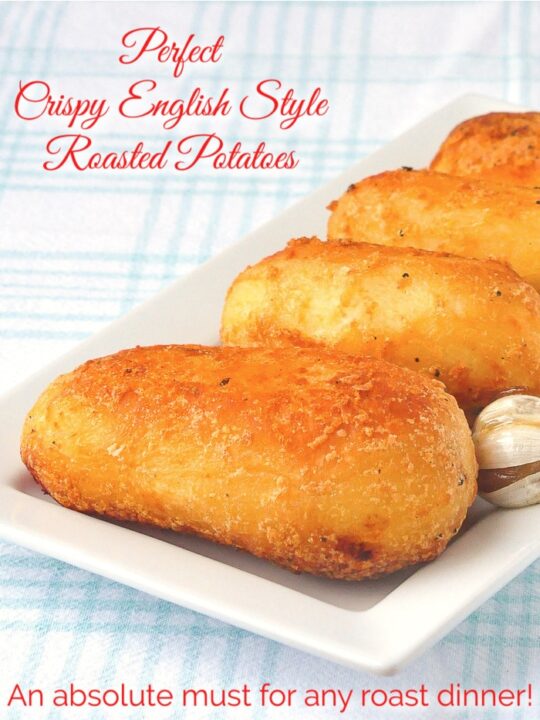 How to Make Perfect English Style Roasted Potatoes. Super crispy & fluffy!
