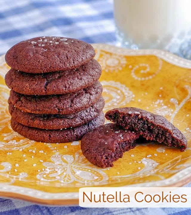 Nutella Cookies. Soft & fudgy with great chocolate hazelnut flavour!