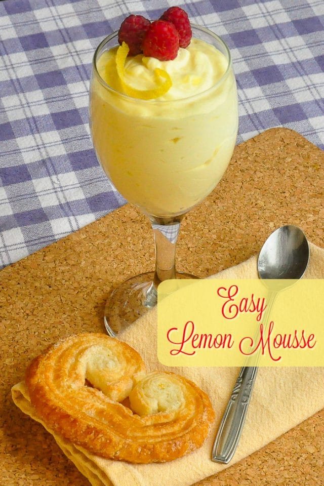 Easy Lemon Mousse. Made using lemon curd & whipped cream!
