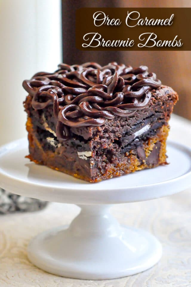 Oreo Caramel Brownie Bombs. The ultimate brownie indulgence!