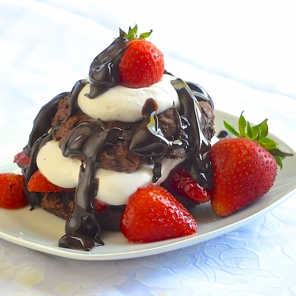 Chocolate Strawberry Shortcake - perfect picnic fare! - Rock Recipes