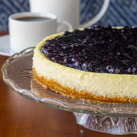 Blueberry Sour Cream Flan - sounds odd, tastes incredible!