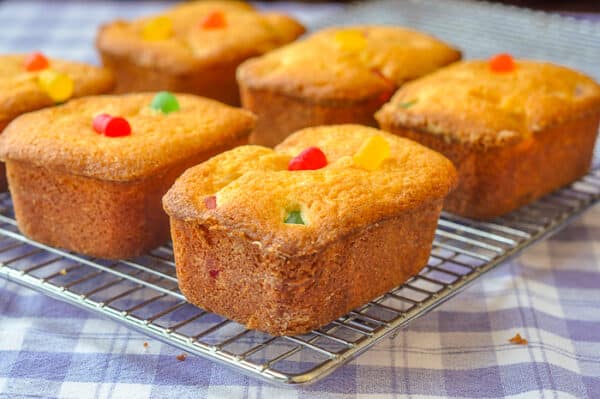 Gumdrop Crinkle Cakes. You can make them in muffin pans too!