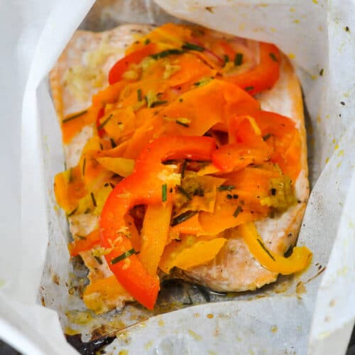 Ginger Lime Salmon Paper Parcels - perfectly cooked en papillote!
