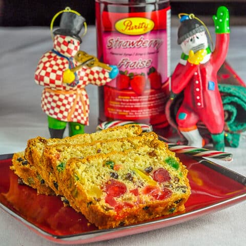 Pineapple Fruitcake - with a rich , cream cheese batter & soaked in brandy!