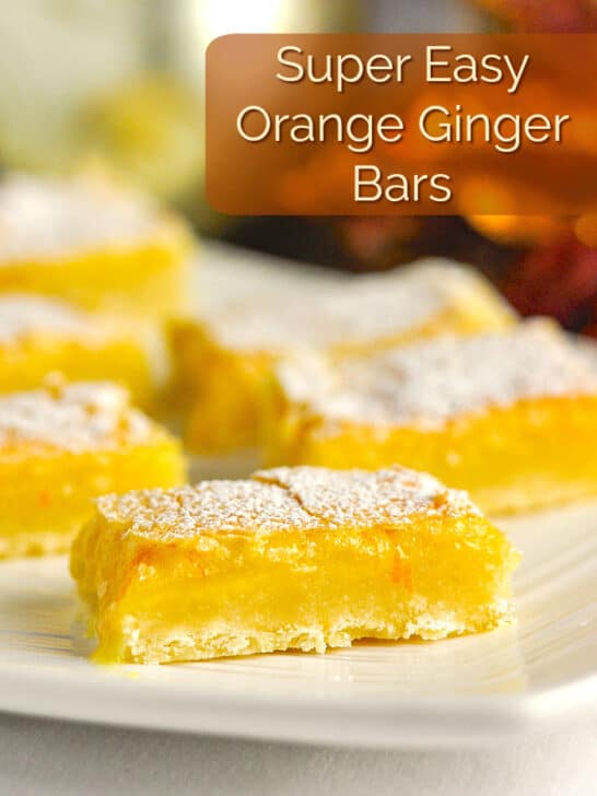 Orange Ginger Bars. Super easy to make with just a few ingredients.
