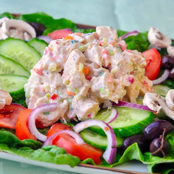 Low Fat Ranch Chicken Salad - low cal & low fat but big on flavour!!
