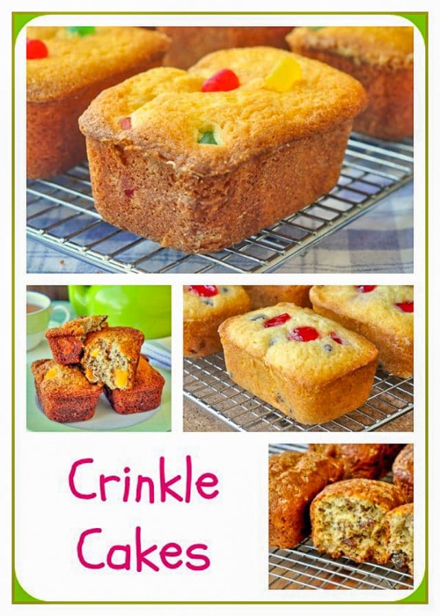 Gumdrop Crinkle Cakes. You can make them in muffin pans too!