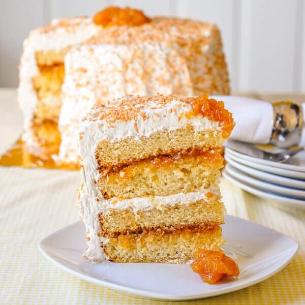 Pina Colada Cake with Coconut Marshmallow Frosting - Rock Recipes