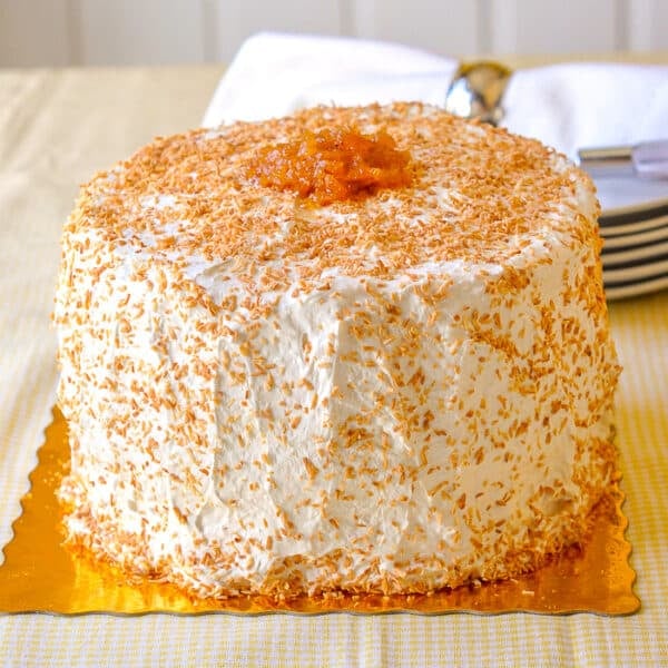 Pina Colada Cake with Coconut Marshmallow Frosting - Rock Recipes
