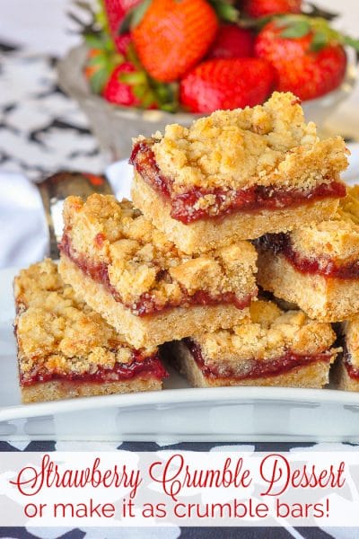 Strawberry Crumble (or Crumble Cookie Bars)