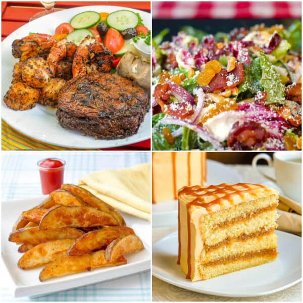 Fathers Day Barbecue Menus. 6 full meals including mains sides & dessert
