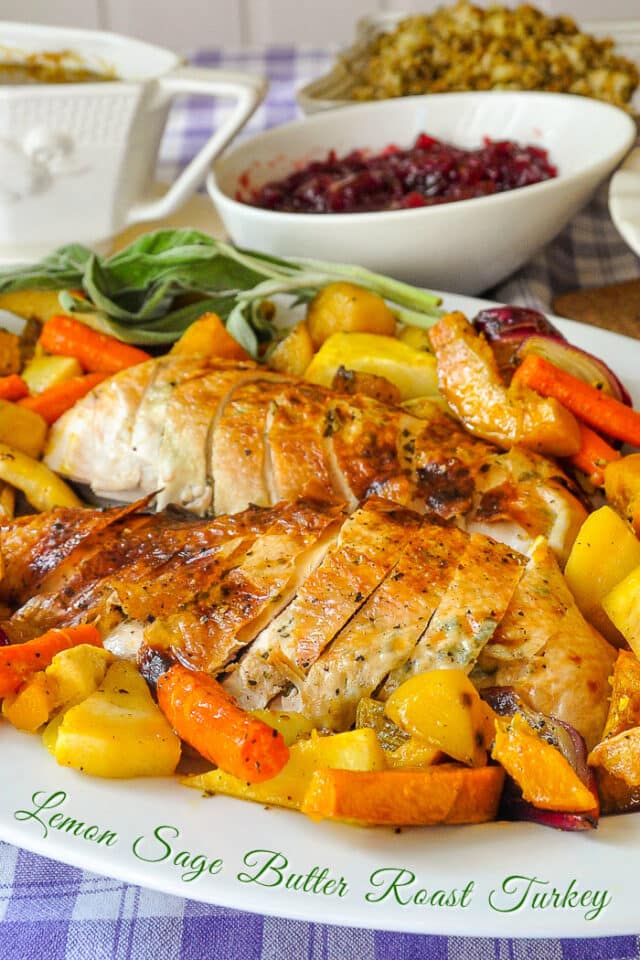 Lemon Sage Butter Roasted Turkey - Rock Recipes