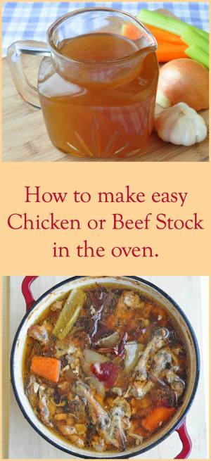 How to make chicken stock or beef stock in the oven. So Easy!- Rock Recipes