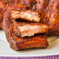 Foolproof Dry Rubbed Oven Ribs. Perfect for dinner or a game day party!