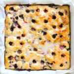 Blueberry Lemon Drizzle Cake. An easy poke cake you'll love!