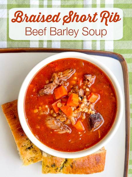 Braised Short Rib Soup - a new version of Beef Barley Soup!