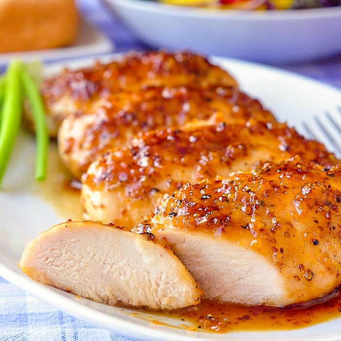 Honey Dijon Garlic Chicken Breasts. A quick, easy, delicious dinner! Honey Dijon Garlic Chicken Breasts. A quick, easy, delicious dinner!