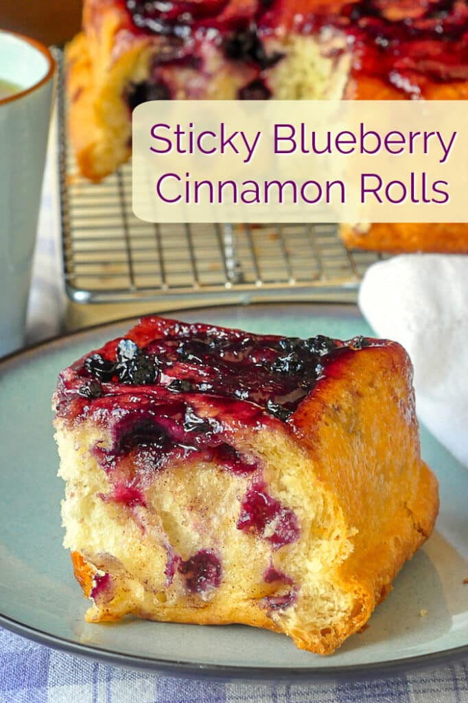 Sticky Blueberry Cinnamon Rolls - perfect brunch rolls!