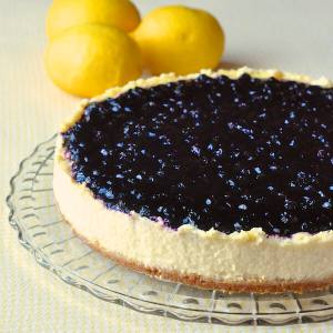 Sour Cream Blueberry Lemon Flan - so easy to make!
