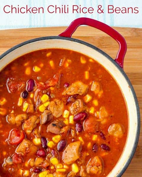 Chicken Chili Rice and Beans - tasty, economical & nutritious
