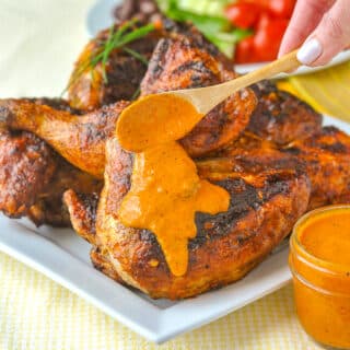 Peri Peri Sauce - garlicy, spicy, lemony, tangy & so addictive!