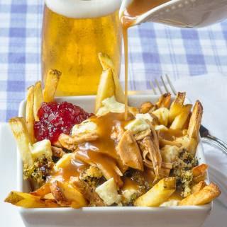 Turkey Poutine - the ultimate Christmas or Thanksgiving turkey leftovers!