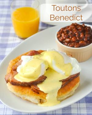 Toutons Benedict - a twist on Eggs Benedict with Newfoundland toutons!