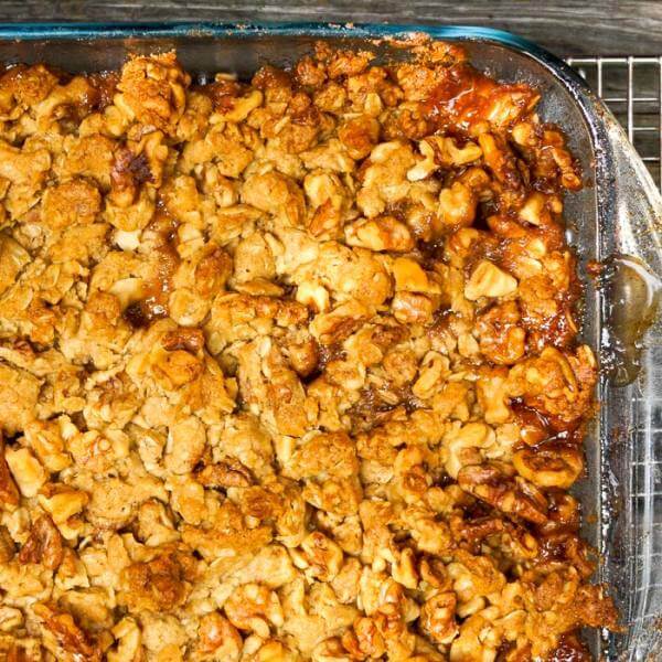 Pear Crumble with Walnuts - a delicious twist on an apple crumble!