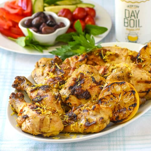 Grilled Lemon Chicken. Super easy & flavourful with just a few ingredients!
