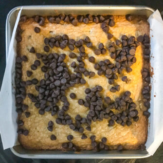 The Easiest Chocolate Chip Squares. A 40+ year old family recipe.
