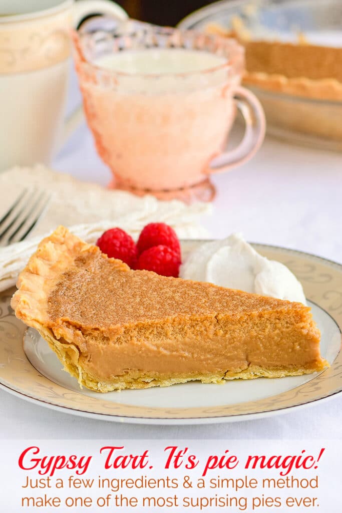 Gypsy Tart. Pie Magic! The easy Dulce de Leche filling is pie magic!