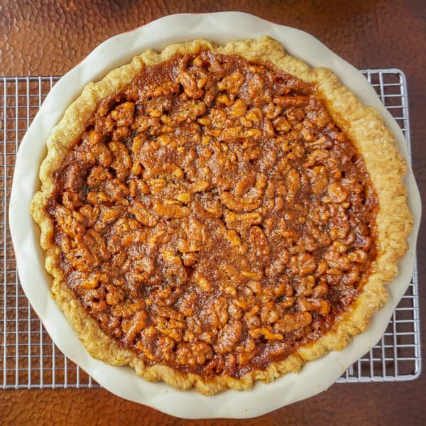 Maple Walnut Pie. A Canadian cousin to pecan pie with even more flavour!
