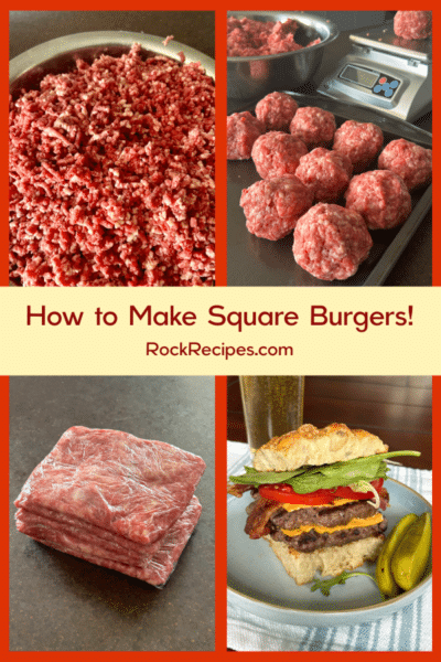How to make Square Burgers. Best way to freeze smash burgers! - Rock ...