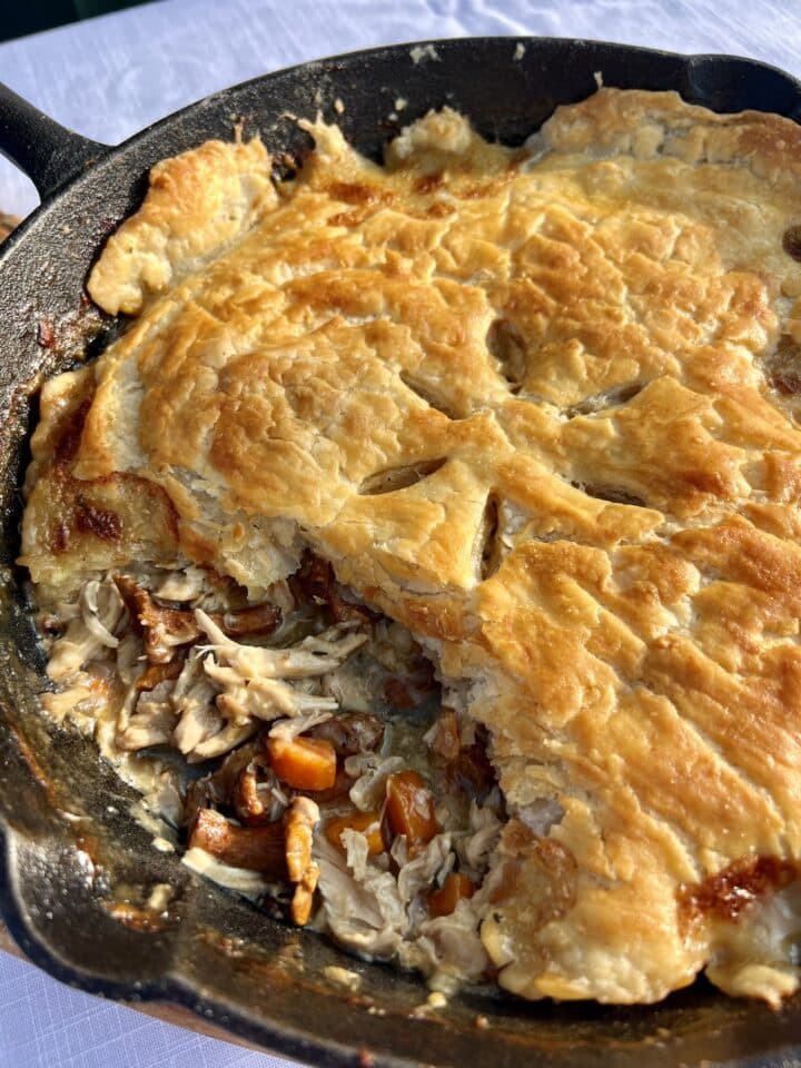 Skillet Chicken Pot Pie with Chanterelles - Rock Recipes
