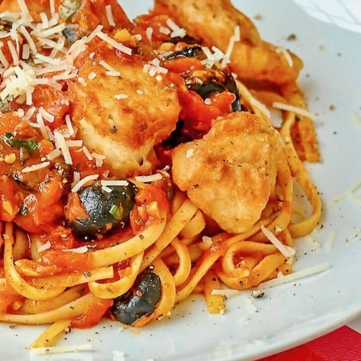 Cod Puttanesca, an incredibly delicious 30 minute everyday meal.